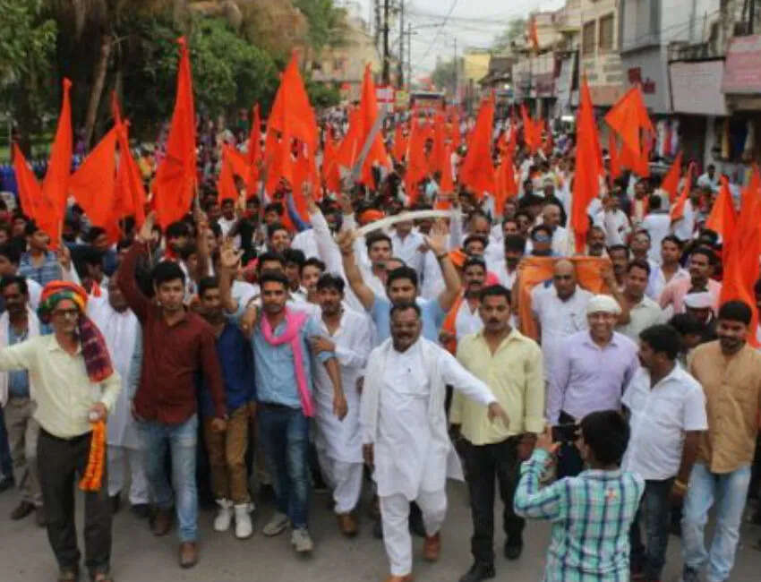 Rajsamand महाराणा प्रताप व उनकी सेना के स्वरूप में निकाली गई शोभायात्रा